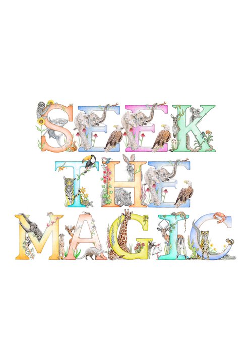 Seek the Magic Print - A4 - Kathryn Pow Art – Honey on the Hill